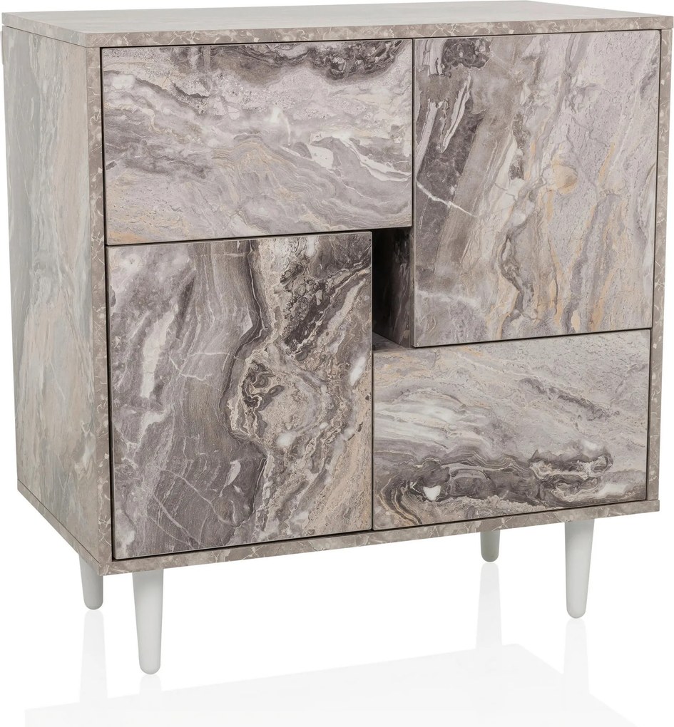 XXXLutz KOMODA, hnědá, bílá, 72/77/39,5 cm MID.YOU - Široké komody - 001918065401