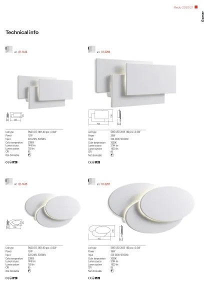 Redo 01-1444 - LED Nástěnné svítidlo GAMER 1xLED/12W/230V