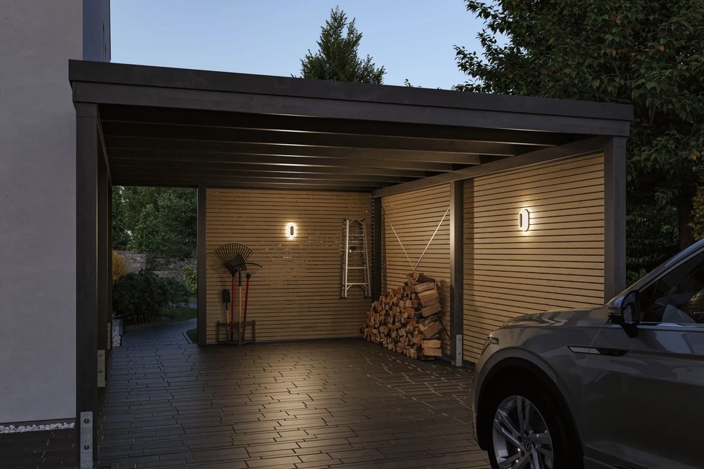 P 94957 LED venkovní nástěnné svítidlo Elunor IP65 podlouhlé 122x212mm 2200 - 4000K 18,5W 230V antracit/bílá polykarbonát - PAULMANN