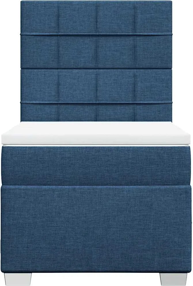 Box spring postel s matrací modrá 90x200 cm textil 3290377