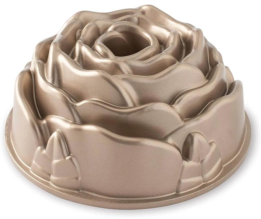 Nordic Ware Hliníková forma na bábovku Rose, šedá barva, kov