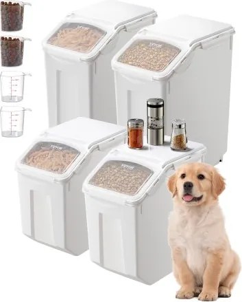 15Lx2 + 20Lx2 Zásobník na ingredience Vzduchotěsný kuchyňský koš na mouku