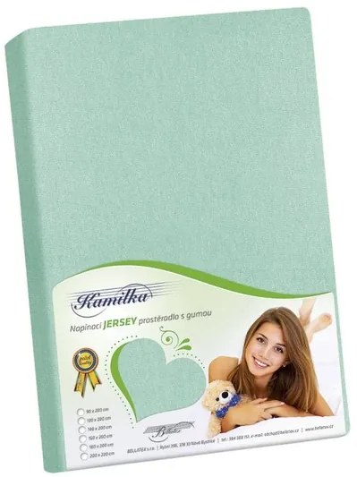 Bellatex Prostěradlo jersey světlá zelená rozměr 220x200 cm