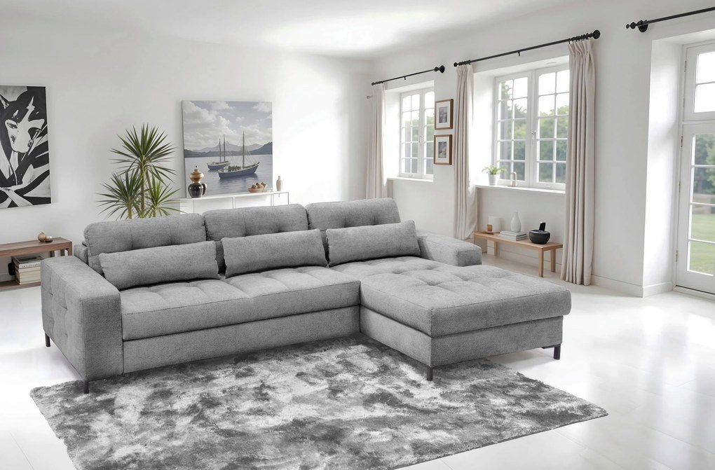 XXXLutz ROHOVÁ SEDAČKA, textil, šedá MID.YOU - Sedací soupravy - 000694007908