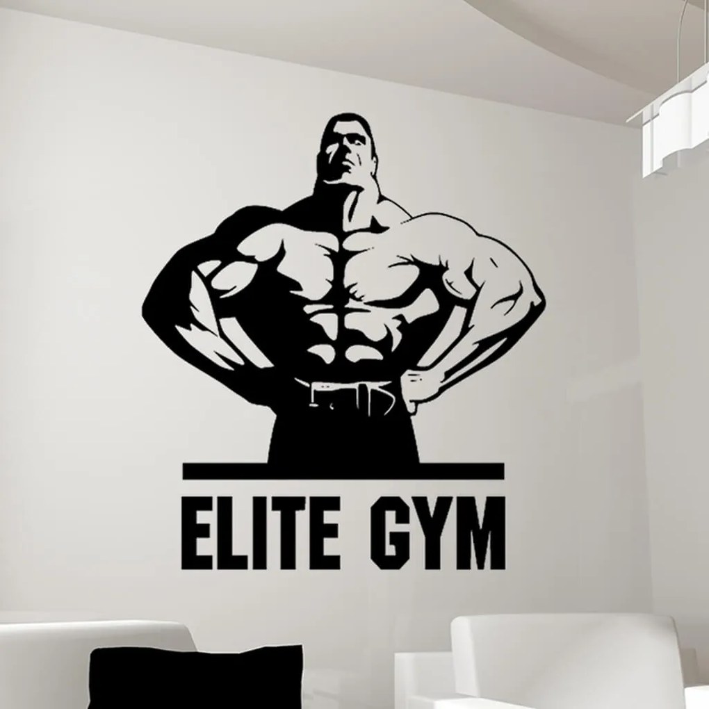 Živá Zeď Samolepka na zeď Elite Gym Barva: černá