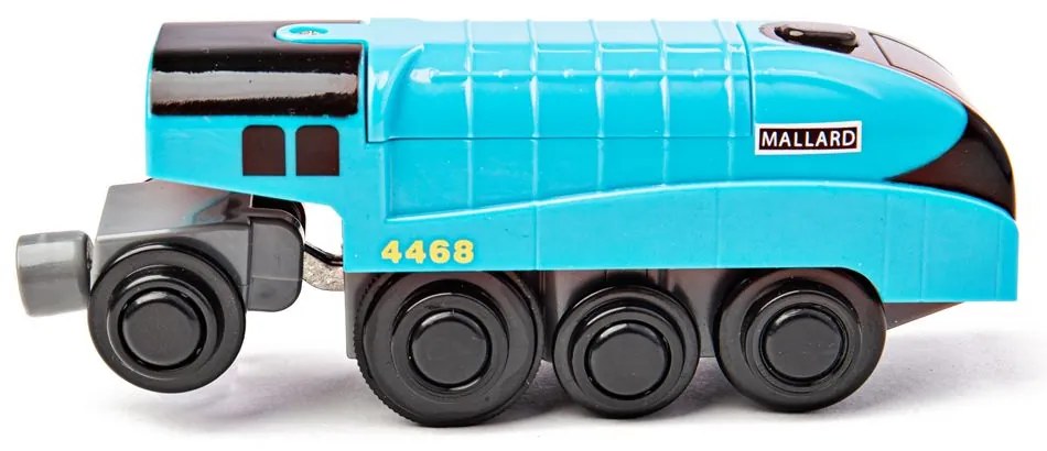 Bigjigs Rail Elektrická lokomotiva Mallard modrá