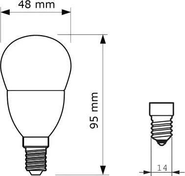 Philips CorePro E14 / LED žárovka / 7W / 806 lm / 2700 K / F
