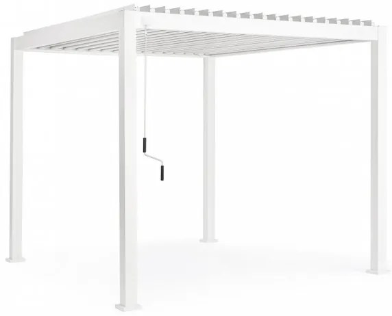 BIZZOTTO Bílá hliníková pergola s uzavíracími lamelami OCEAN 3x3 m 0795773