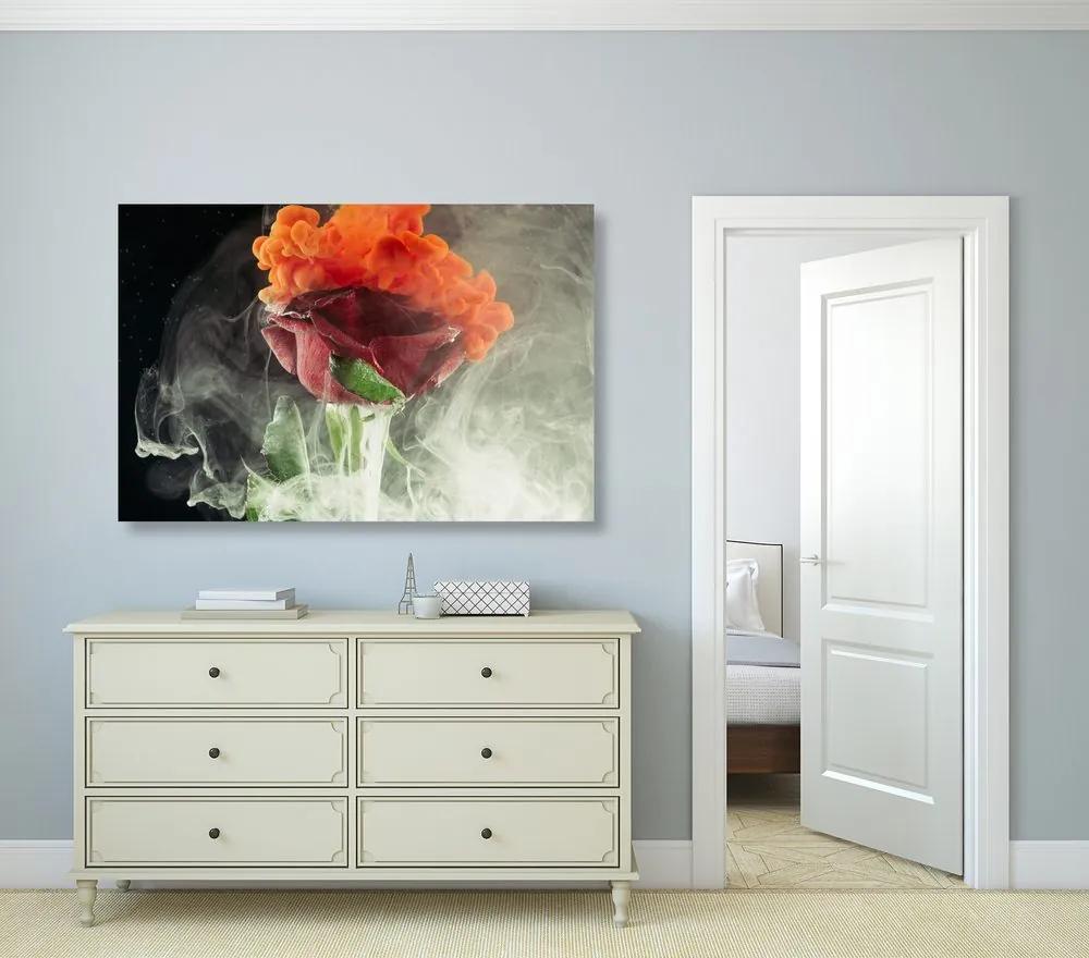 Obraz růže s abstraktními prvky Varianta: 90x60