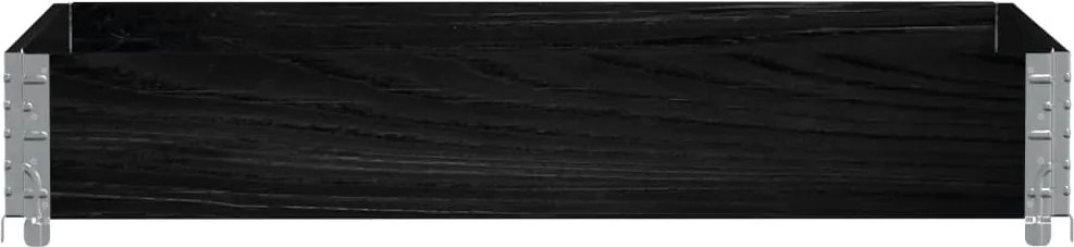 Zahradní truhlík černý 120 x 80 cm masivní borové dřevo 3295844