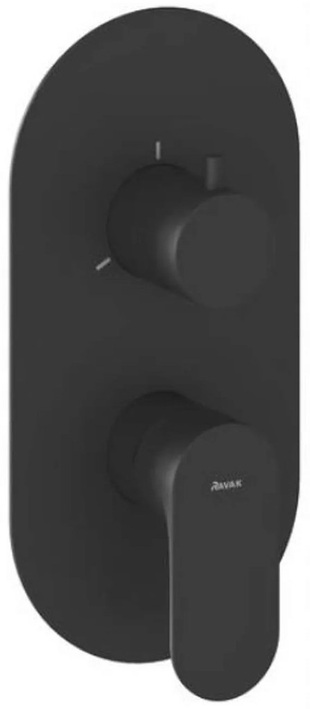 Ravak Eleganta - Baterie pod omítku, pro 3 spotřebiče, matná černá X070297