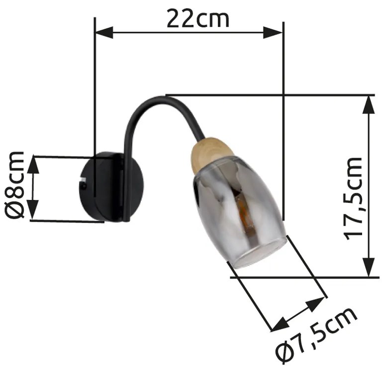 GLOBO GERLY 60297W Nástěnné svítidlo