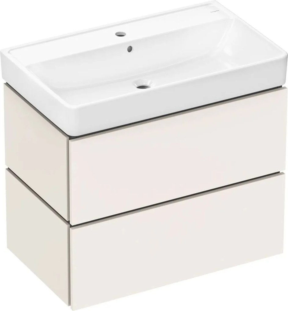Hansgrohe Xilesa E - Skříňka s umyvadlem, 78x73x48 cm, 2 zásuvky, písková matná béžová 54397780