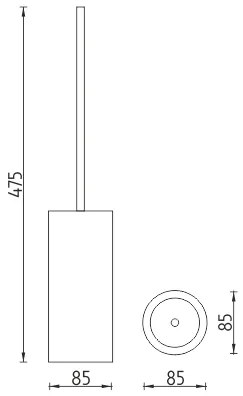 Stojánkový WC kartáč NIMCO PURE PU 7094-60