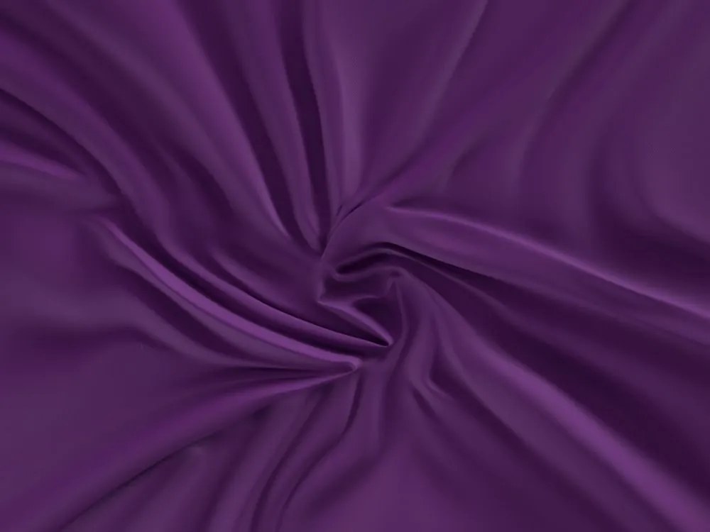 Saténové prostěradlo (180 x 200 cm) - tmavě fialové