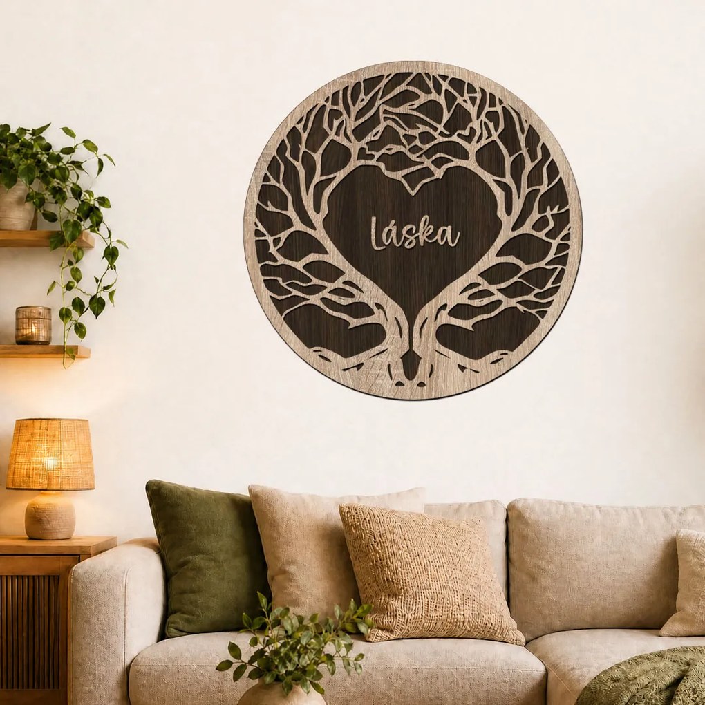 dřevo života Dřevěný strom ESENCE Zvolte barvu dekoru: Wenge, Zvolte rozměr Ø (cm): 80
