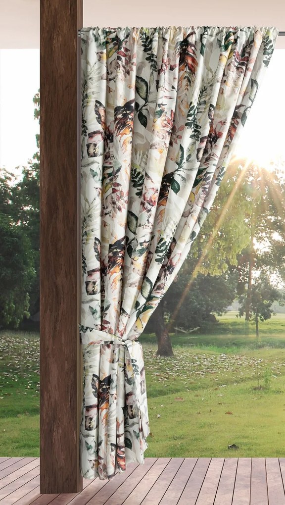 ZAHRADNÍ VODĚODOLNÝ ZÁVĚS NA PÁSCE GARDEN2 155X200 CM LISTY