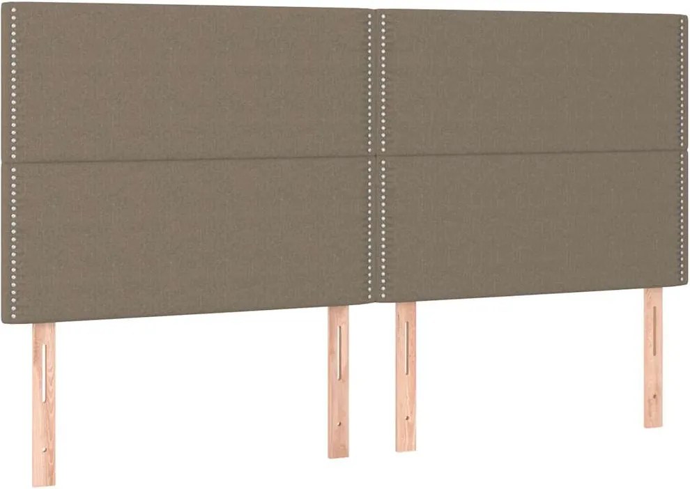 Box spring postel s matrací taupe 200x200 cm textil 3131381