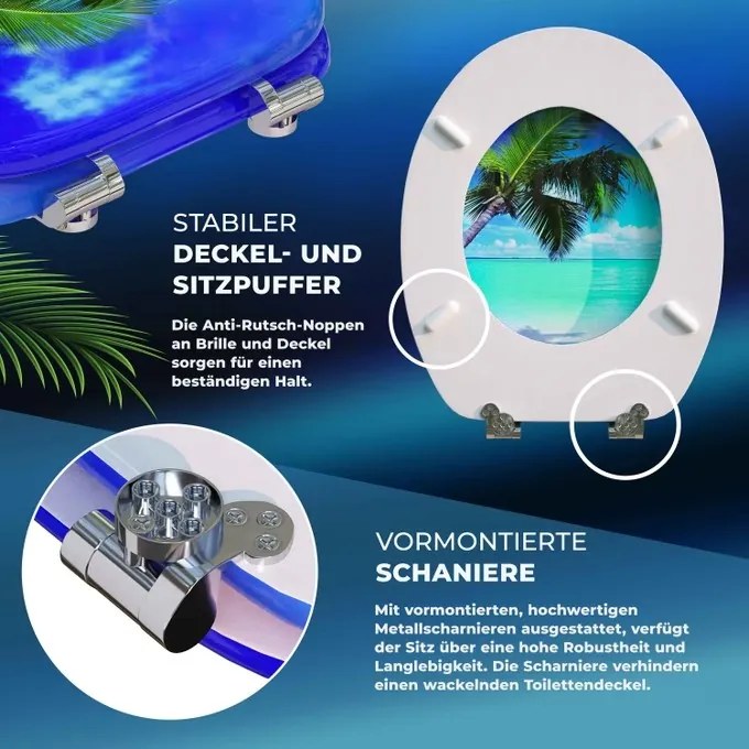 WC sedátko s automatickým spouštěním motiv pláže 108588
