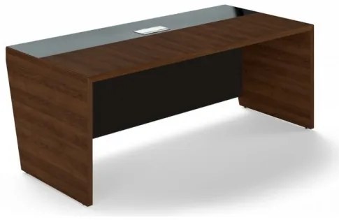Kancelářský psací stůl TRIVEX - 200x90 cm - dub Charleston/černá - 3D5299