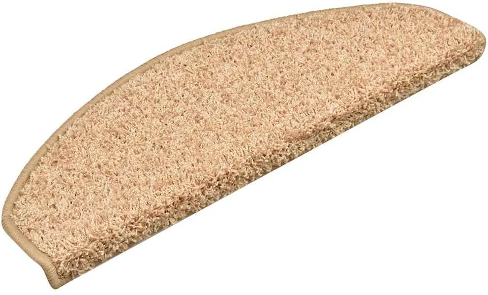 Schodové rohože 15 ks 65 x 21 x 4 cm zlaté, půlkulaté, velké 322379