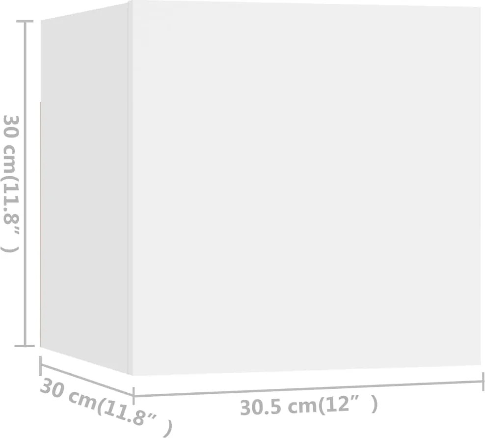 vidaXL Marketos 8dílný set TV skříněk bílý dřevotříska