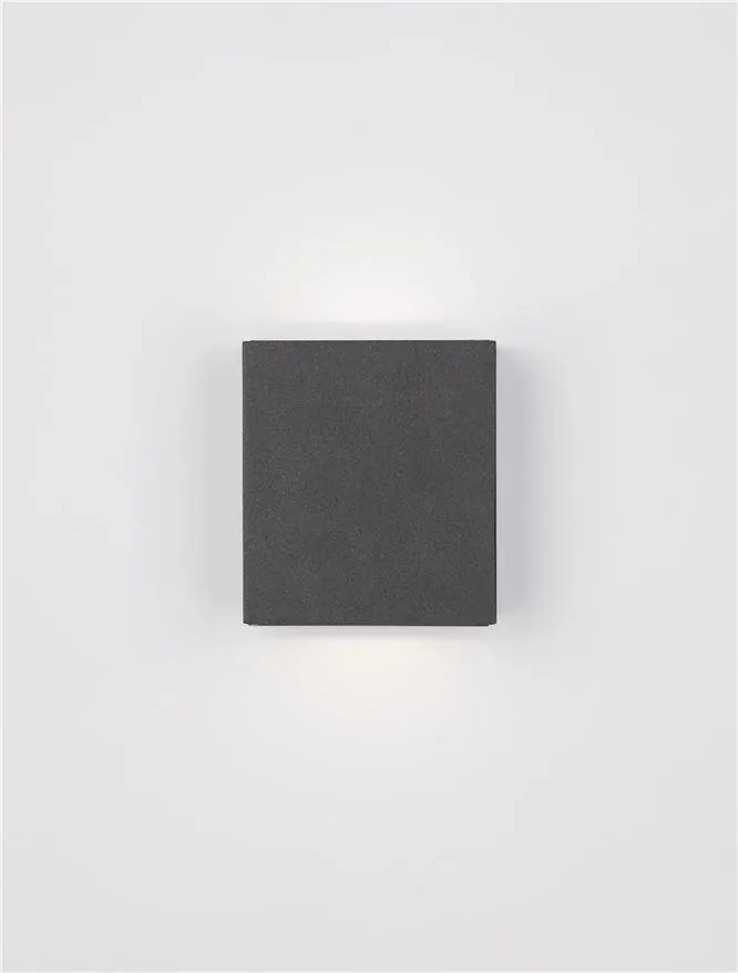 NV 9492650 Venkovní nástěnné svítidlo PARRIS antracit / čiré sklo LED 10.4W 3000K 220-240V 266st. IP65 světlo nahoru a dolů - NOVA LUCE
