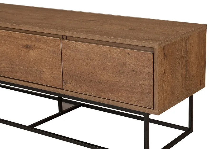 Designový TV stolek Balwina 140 cm vzor ořech