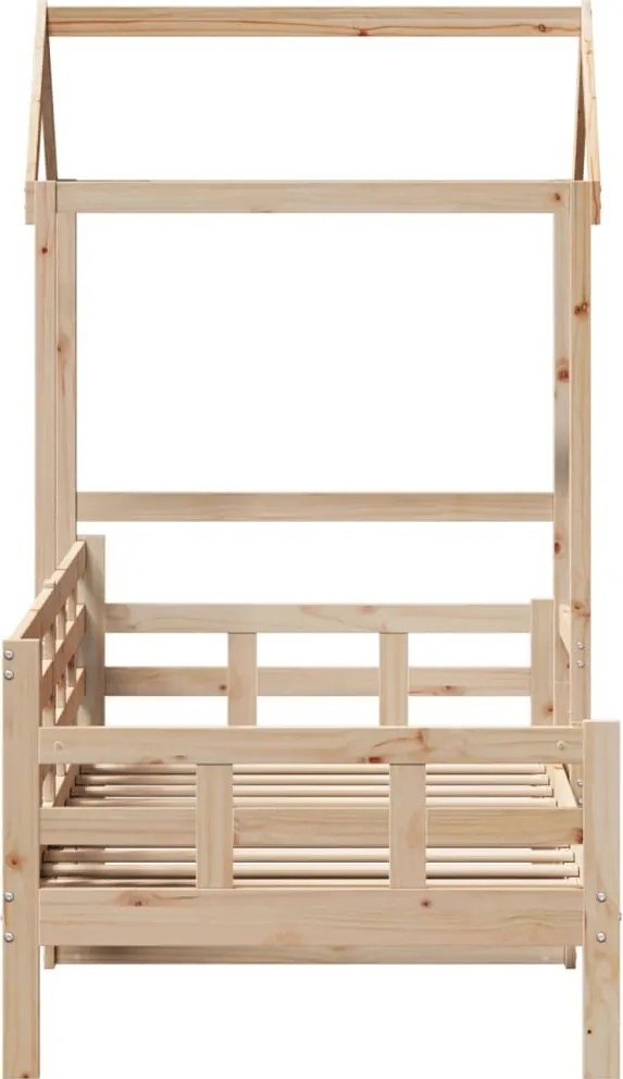 Válenda se střechou 80 x 200 cm masivní borové dřevo 3282326