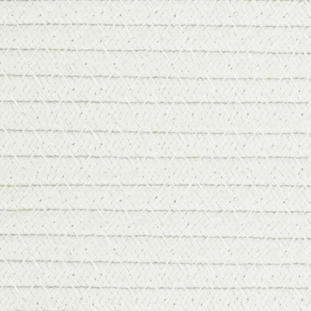 Úložný koš hnědý a bílý Ø 40 x 35 cm bavlna - Default Title