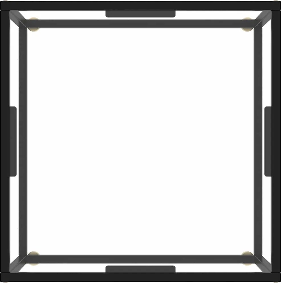 Konferenční stolek černý s tvrzeným sklem 60 x 60 x 35 cm 322871