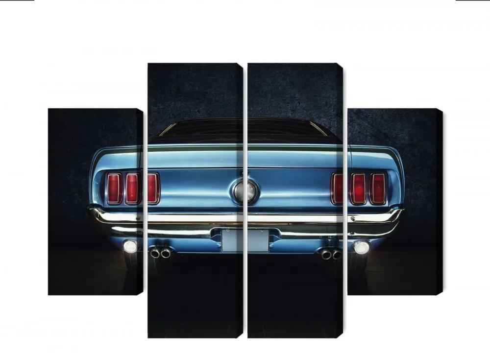 Vícedílný obraz Zadní Část Starého Fordu Mustang Nedostatek Nedostatek Plátno Canvas 80x60