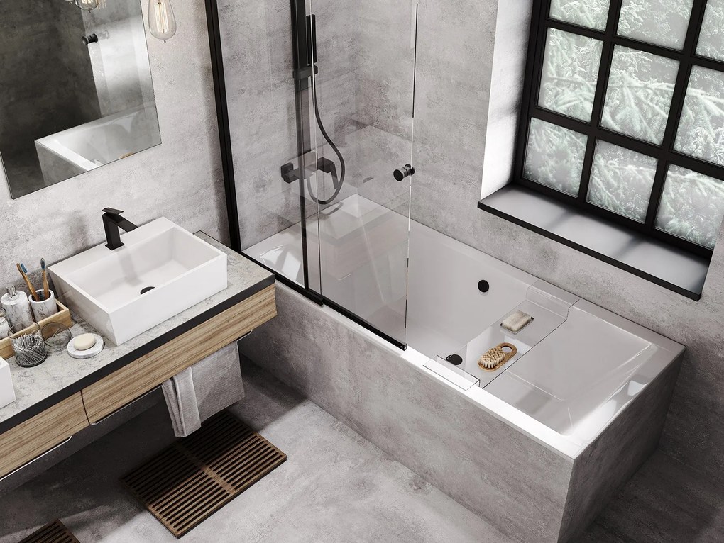 Besco Quadro Slim obdélníková vana 180 x 80 cm akrylát bílá VANQAUD180SLIM