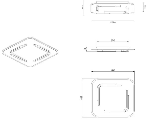 Lucide 44114/30/02 - LED Stropní svítidlo ANDREAS LED/30W/230V zlatá