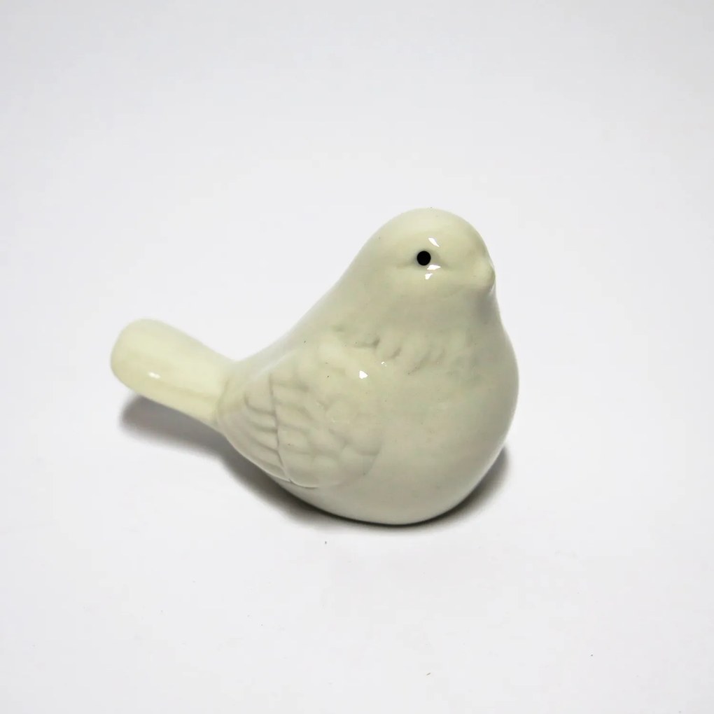 Ptáček bílý 6,5cm porcelán