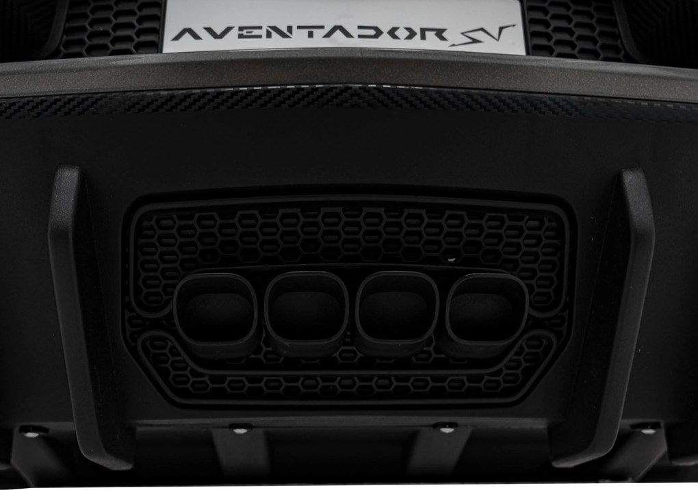 Ramiz Elektrické auto Lamborghini Aventador SV pro 2 děti Šedé + Bezkartáčový motor + Nafukovací kola + LED audio