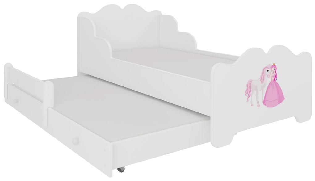 Dětská postel s matracemi XIMENA II 160x80 Motiv: UNICORN