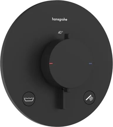 Hansgrohe Ecostat Comfort S sprchová a vanová baterie bez podomítkového tělesa matná černá 33718670