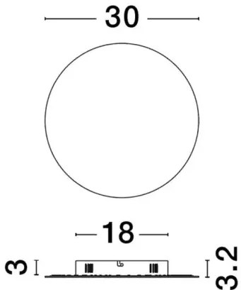 LED nástěnné svítidlo Cyrcle 30 černé