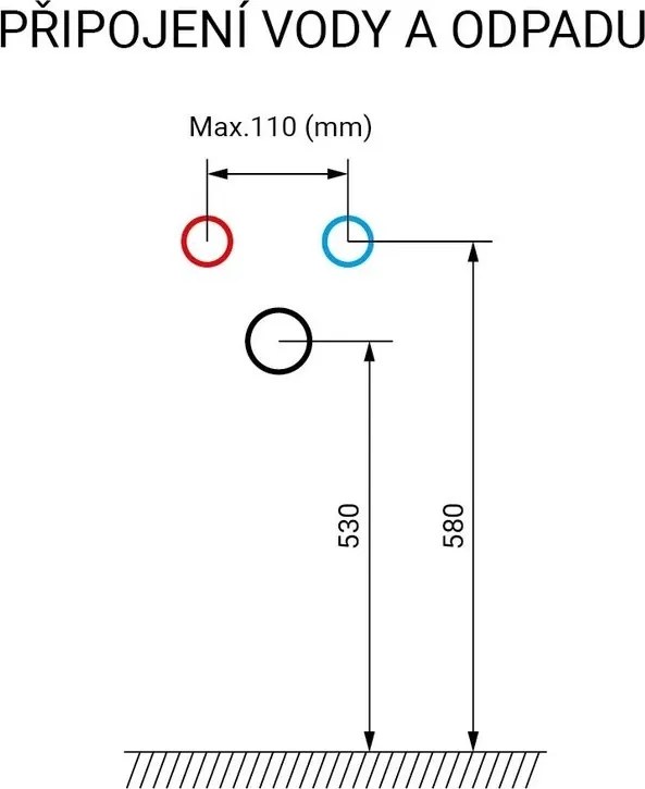 Mereo Mereo, Opto, koupelnová skříňka s umyvadlem z litého mramoru 61 cm, bílá, dub, bílá/dub, černá, CN920M