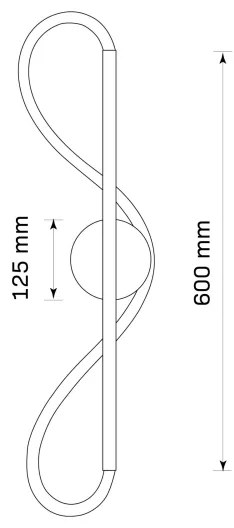 LED Nástěnné svítidlo EMMA LED/19W/230V zlatá