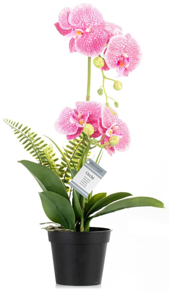 Umělá orchidej v květináči Růžová MORBIS