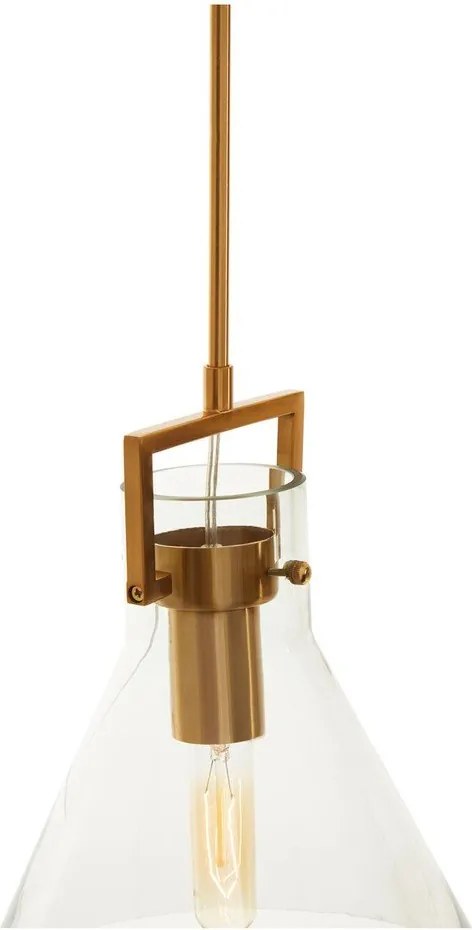 Kovové závěsné svítidlo ve zlaté barvě se skleněným stínidlem ø 25 cm Trieste – Premier Housewares