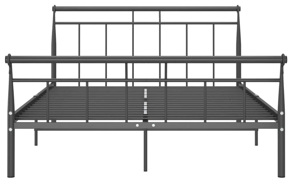 vidaXL Rám postele černý kovový 140 x 200 cm