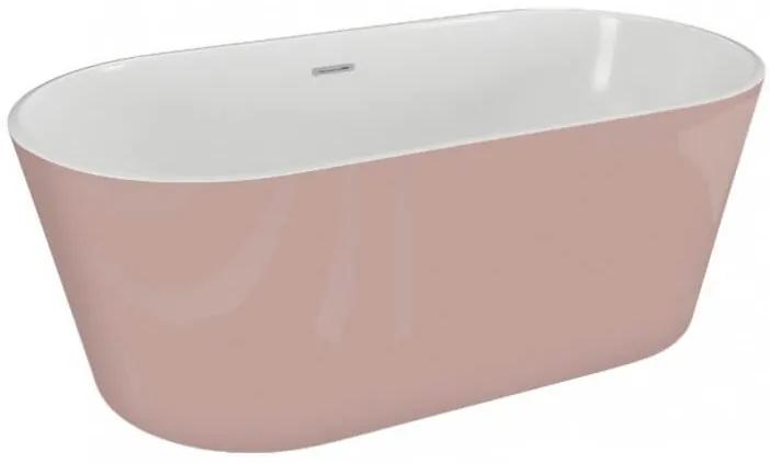Polimat Uzo volně stojící akrylátová vana 160x80, růžová