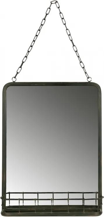 Retro nástěnné zrcadlo Geek 2, černá