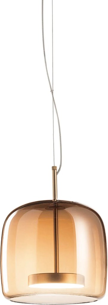 Toolight - LED závěsné svítidlo ze skla Amber APP613-1CP, zlatá, OSW-03895