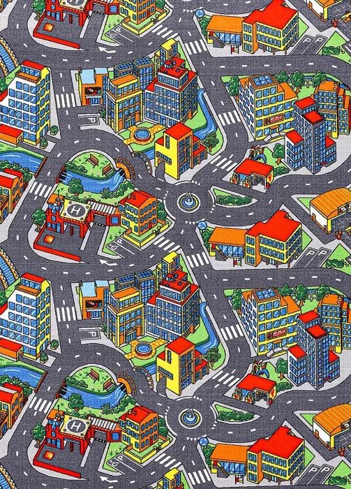 Dětský koberec Clever town Varianta: 50x80 cm