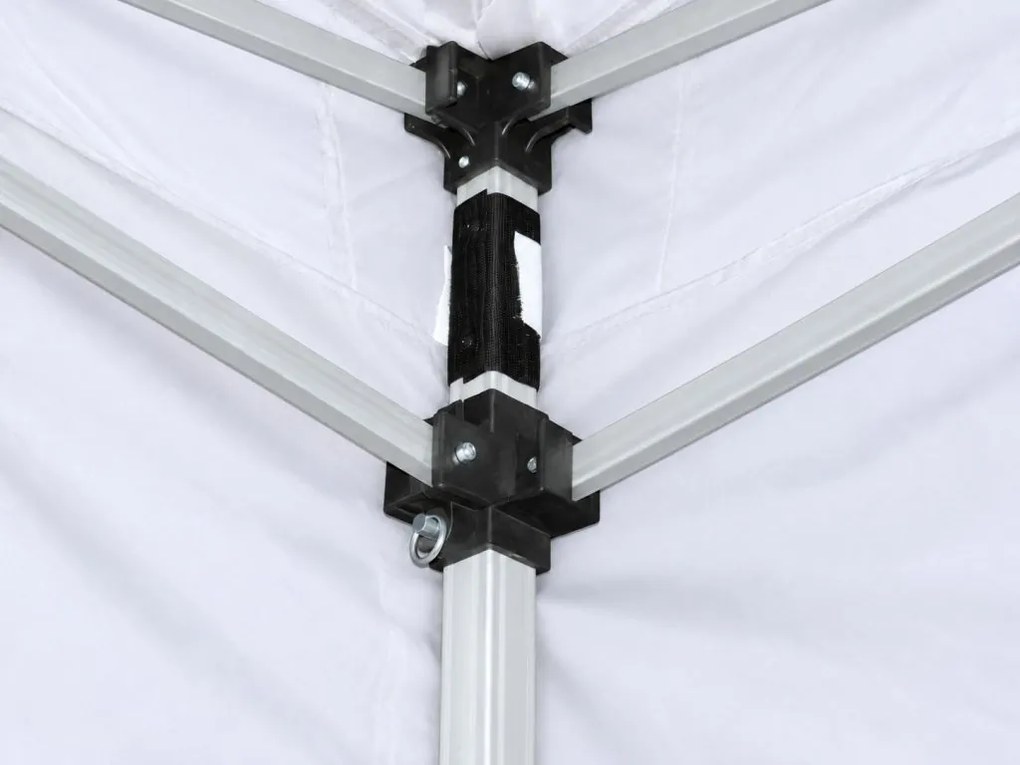 Nůžkový párty stan 3 × 6 m s bočními stěnami, bílý
