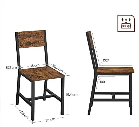 Set dvou jídelních židlí LDC092B01V1 (2 ks)